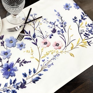 Double Sided French Style Vine Floral Table Runner 16 X 72 ",blue ...