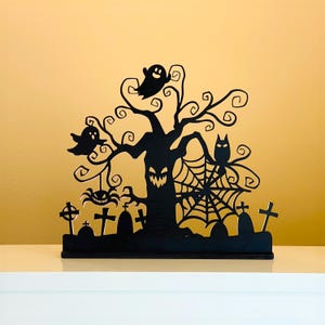 Wooden Halloween Scene Decoration,scary Cemetery and Sweet Haunted ...