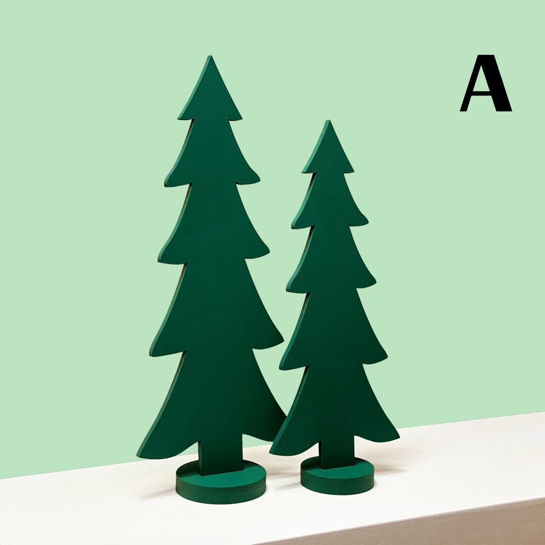 Wooden Small Christmas Tree Tabletop Decor,winter Holiday Rustic Shelf ...