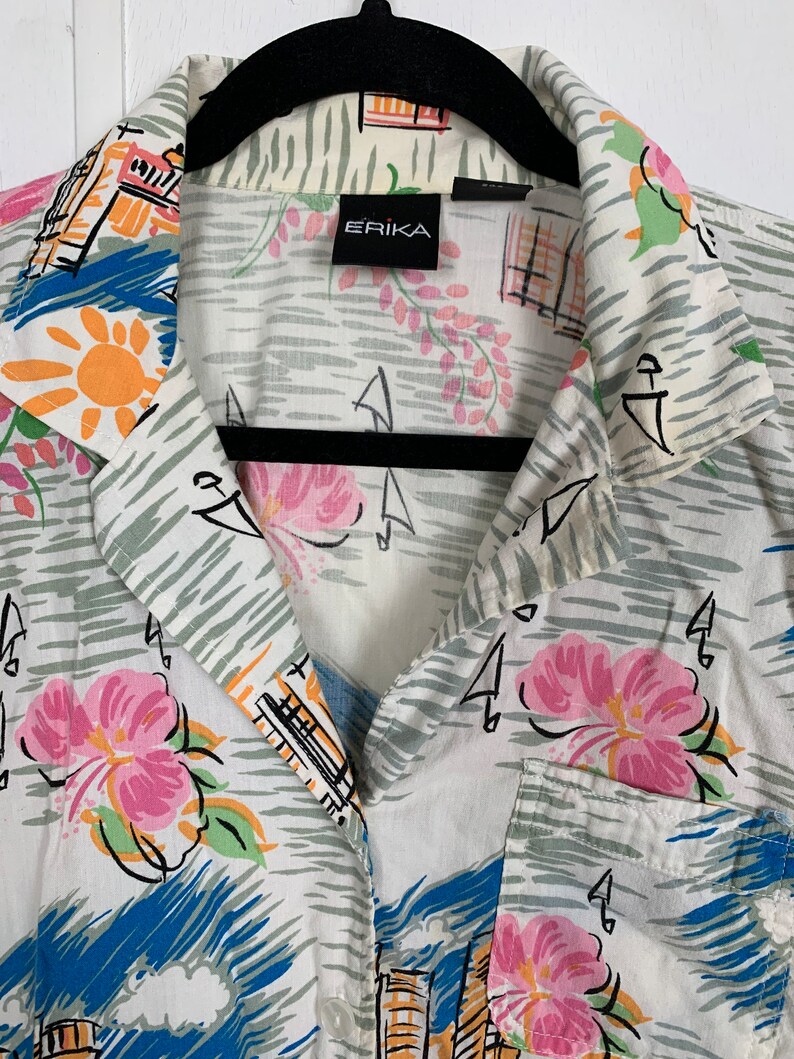 Erika Colorful Button Up - Etsy