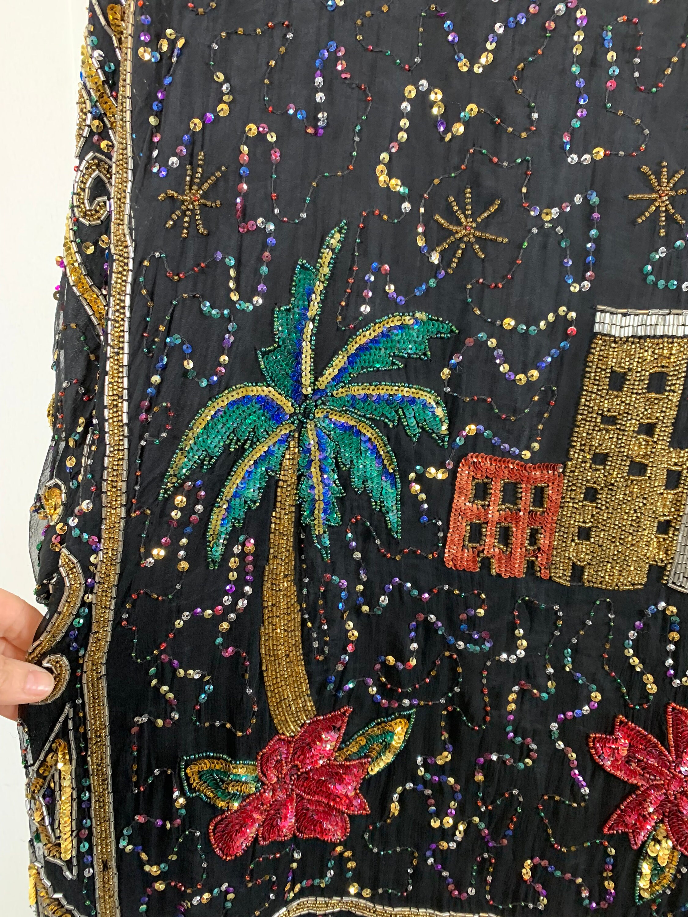 Jakelyn Design by Meher International Inc. Beaded Silk Plus Size Jacket ...