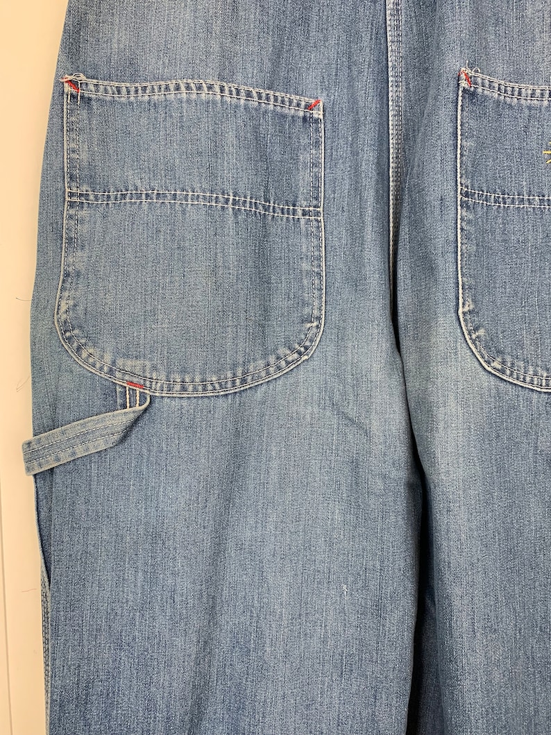 Big Mac Square Bak Denim Overalls - Etsy