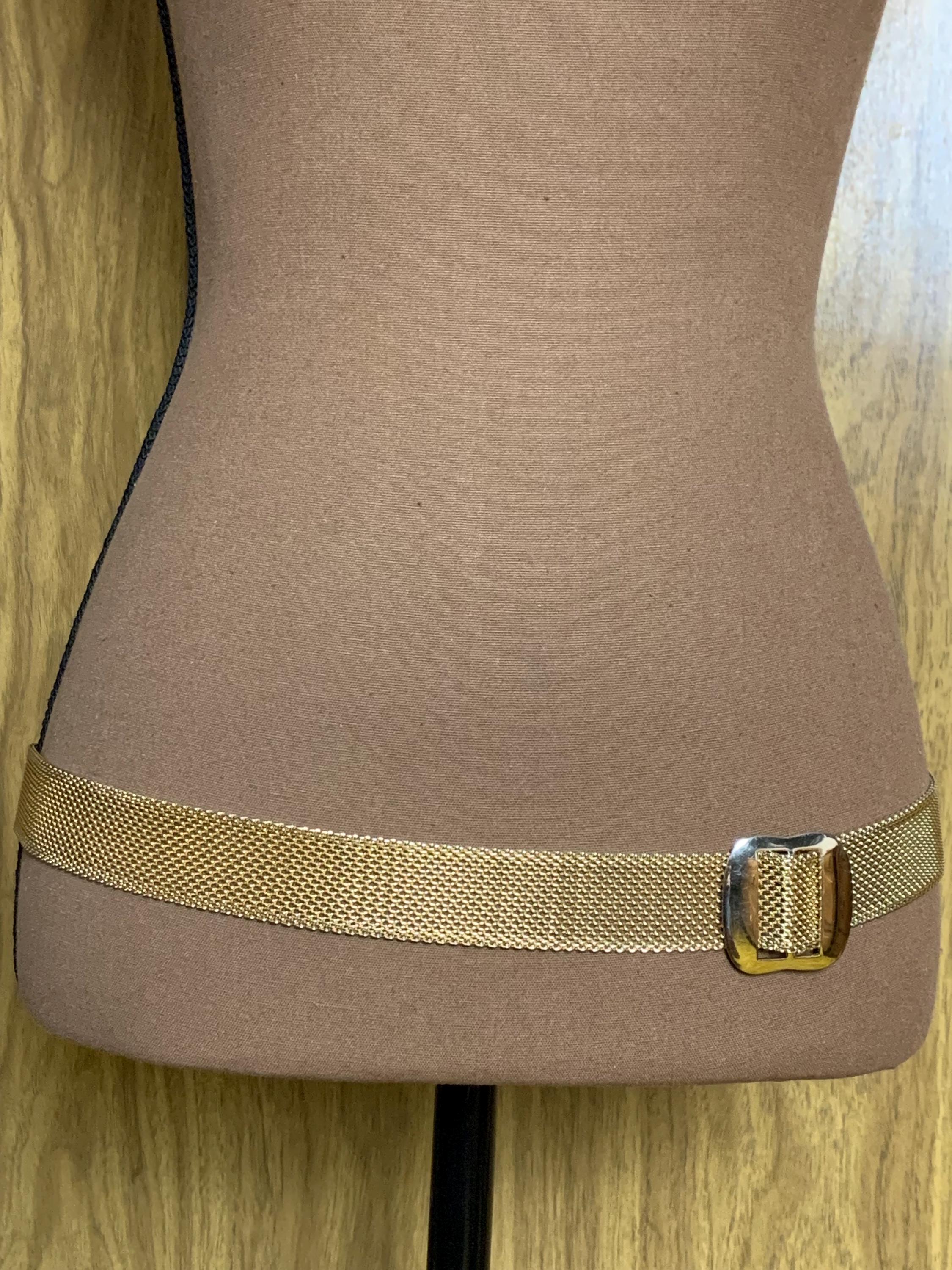 Sarah Coventry Gold Metal Mesh Belt - Etsy