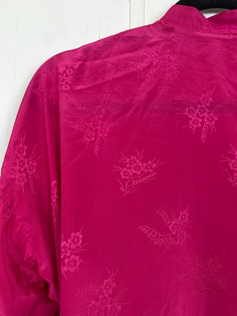 Hot Pink Floral Robe - Etsy