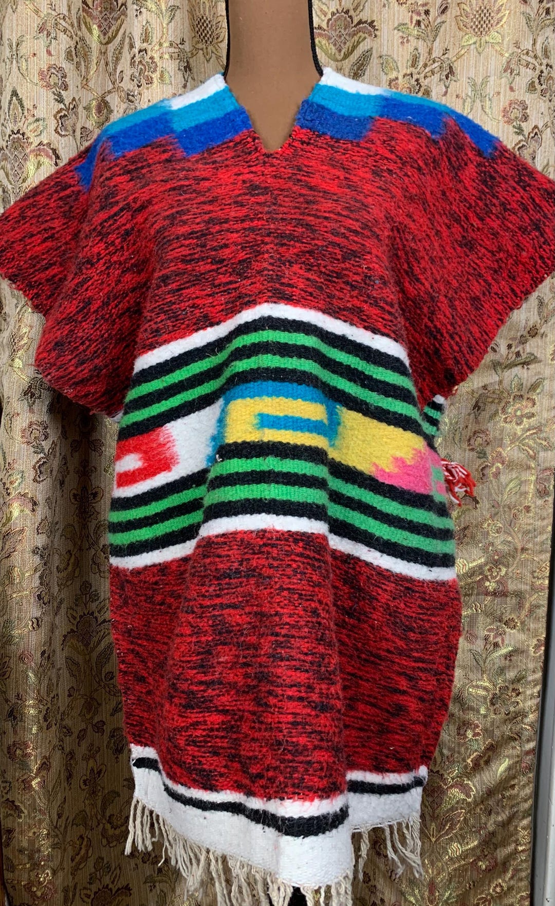 Authentic Mexican Poncho - Etsy