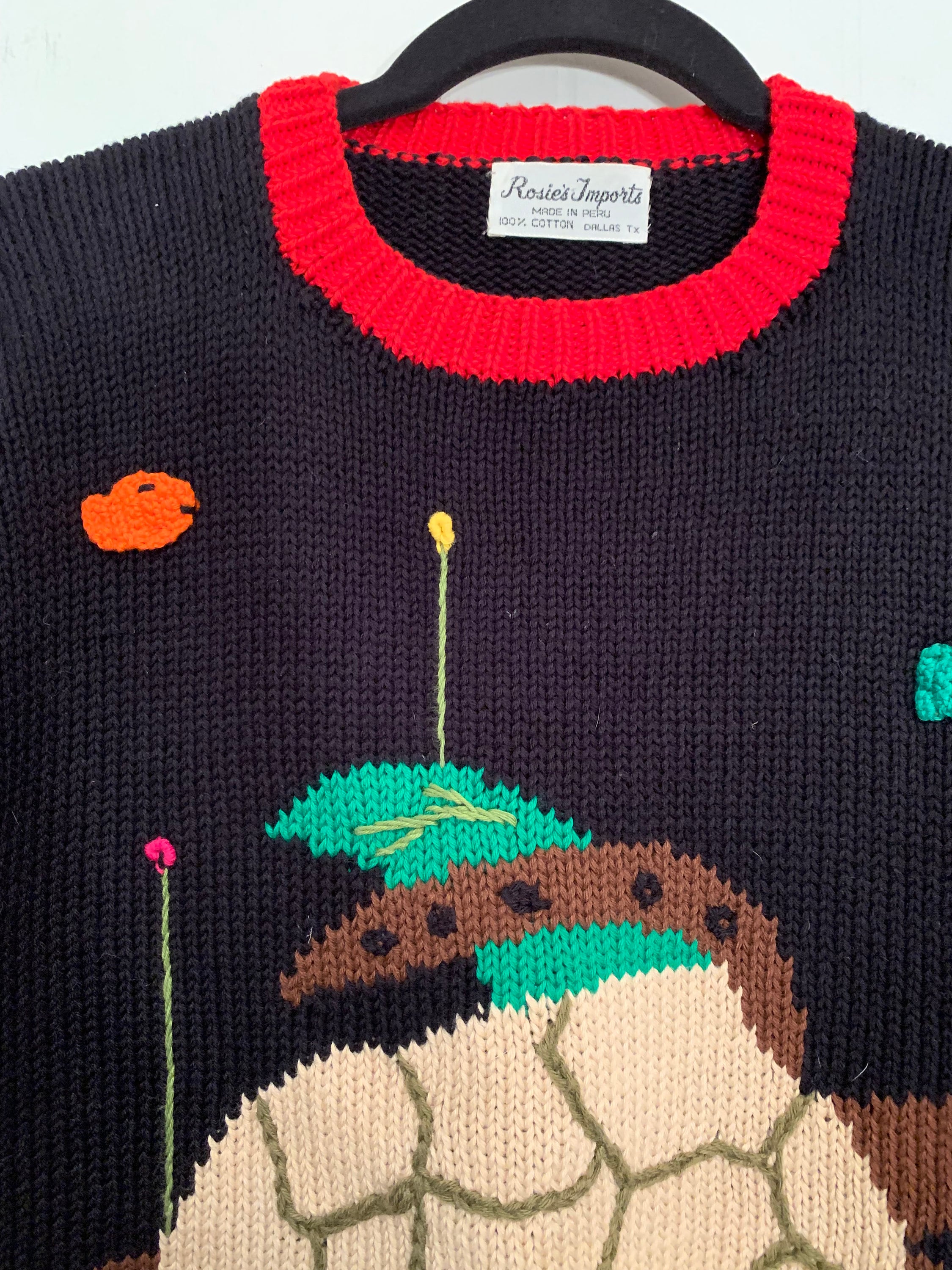 Vintage Funky Sea Turtle Aqua Scene Sweater - Etsy