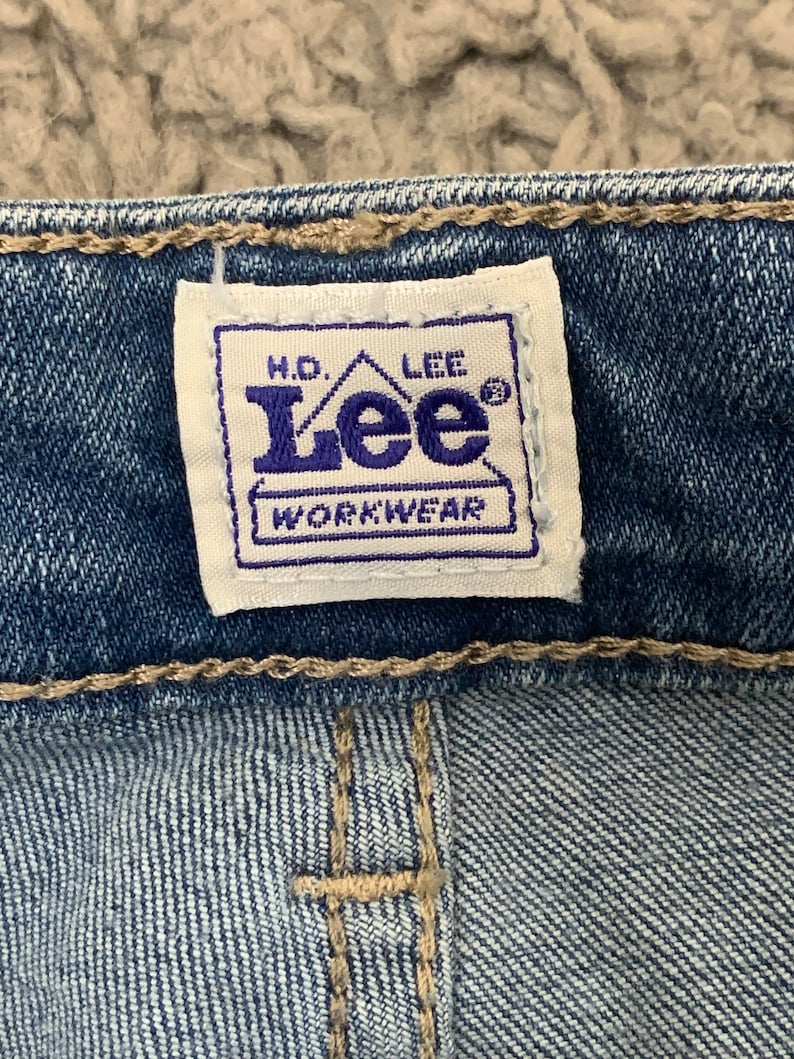 Lee Workwear Straight Leg Blue Jeans - Etsy