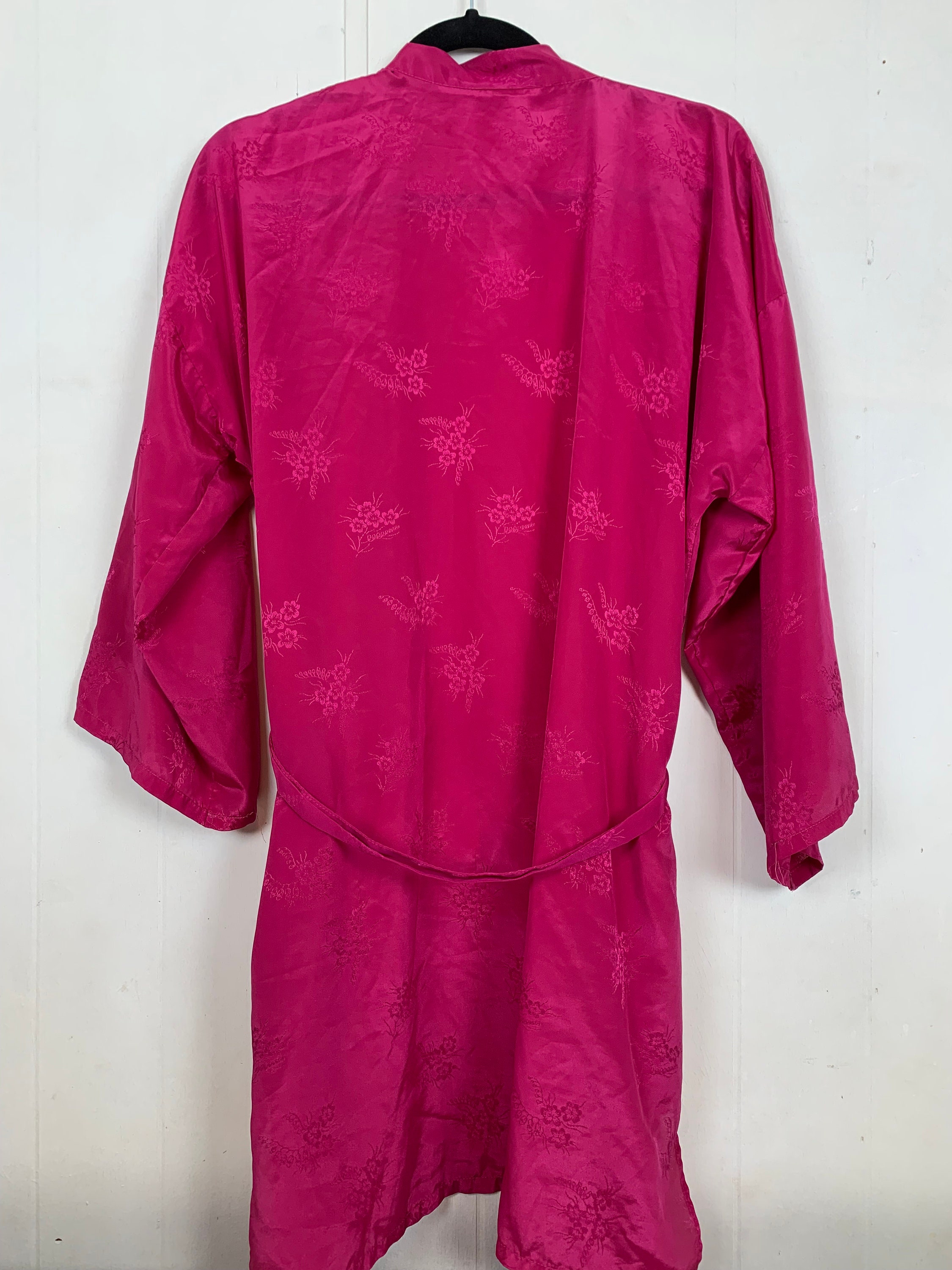 Hot Pink Floral Robe - Etsy
