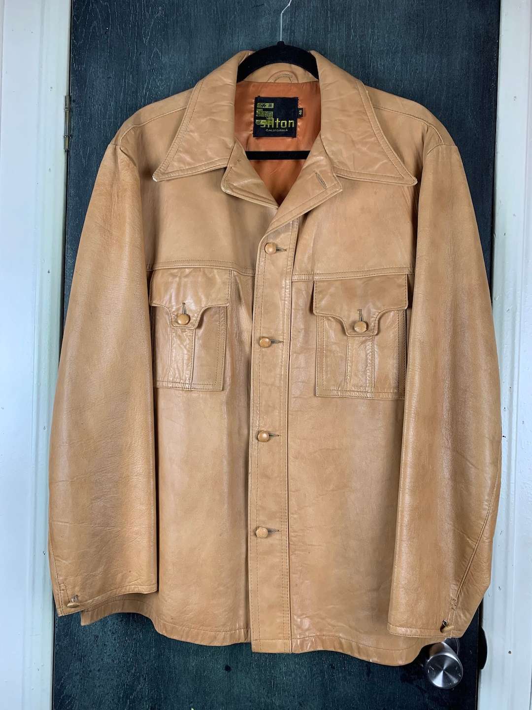 Silton California Tan Leather Jacket - Etsy