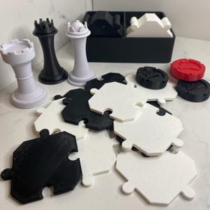 3D Printed Chess, Checkers, or Combo Set, Board Game, Educational Game ...