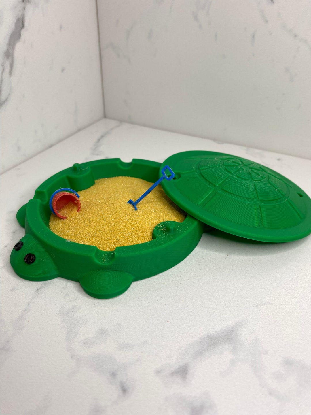 3D Printed Turtle Sand Box, Desk Decor, Zen Garden, Desk Toy - Etsy