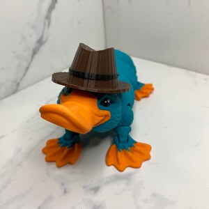 Perry the Platypus 3D Printed Articulating Figurine, Fidget, Decor, TV ...