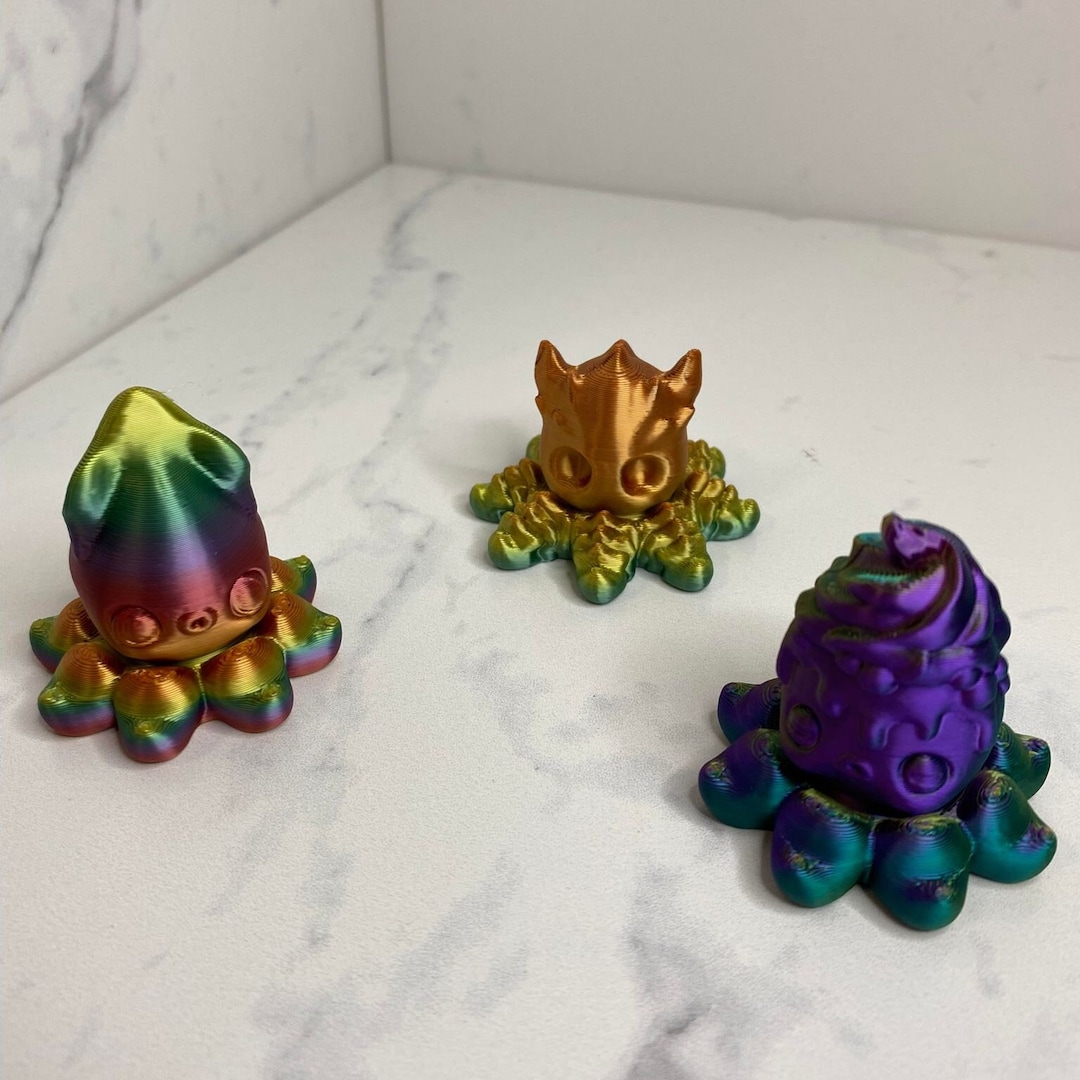 3D Printed Octopus, Squid, Fun Fidget Spinner - Etsy
