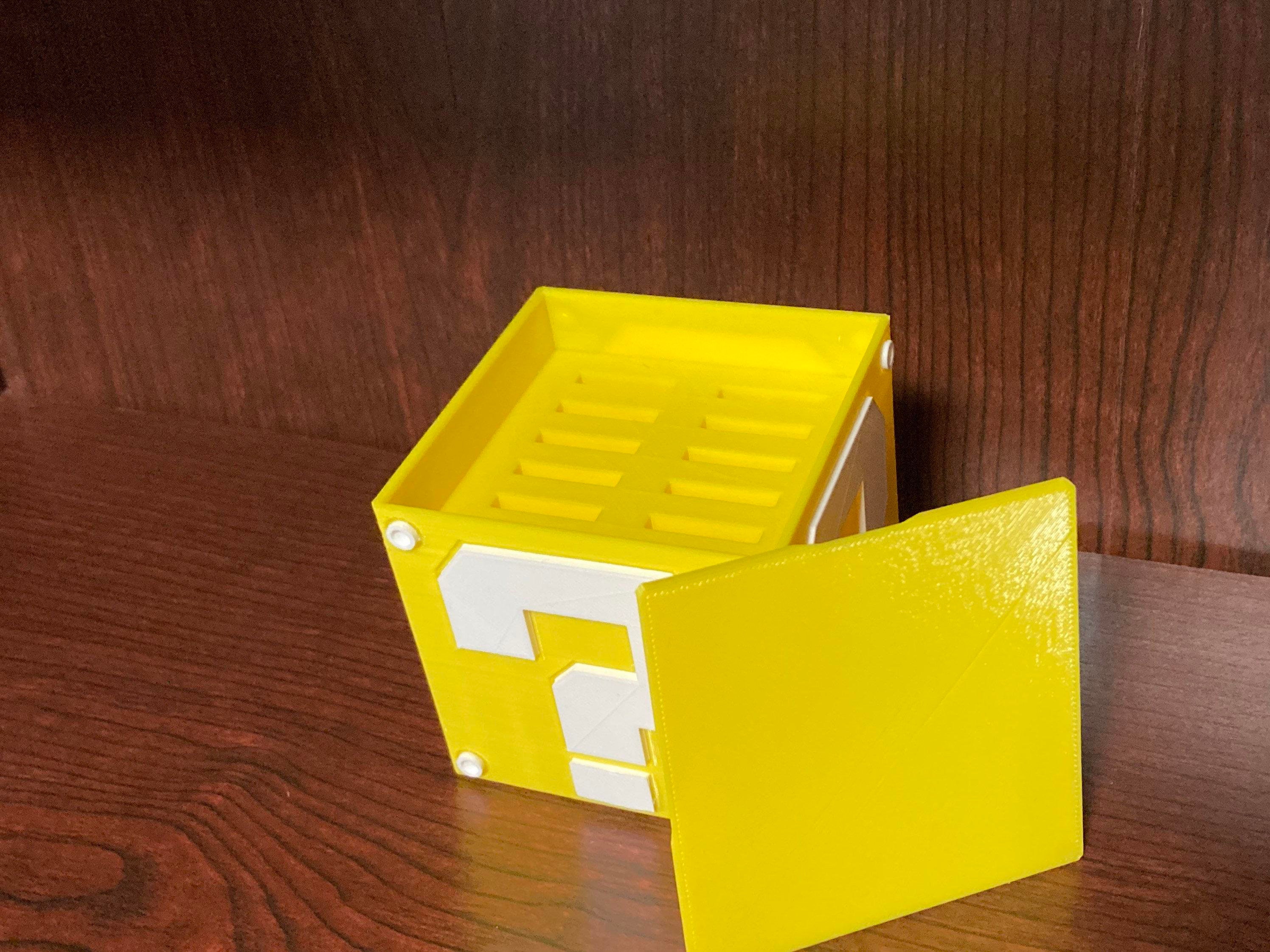 3d Printed Super Mario Question Block Nintendo Switch Game Storage Case ...