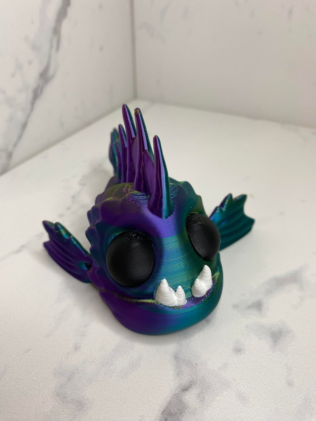 3D Printed Moss Eater Fish, Piranha, Fidget, Decor - Etsy