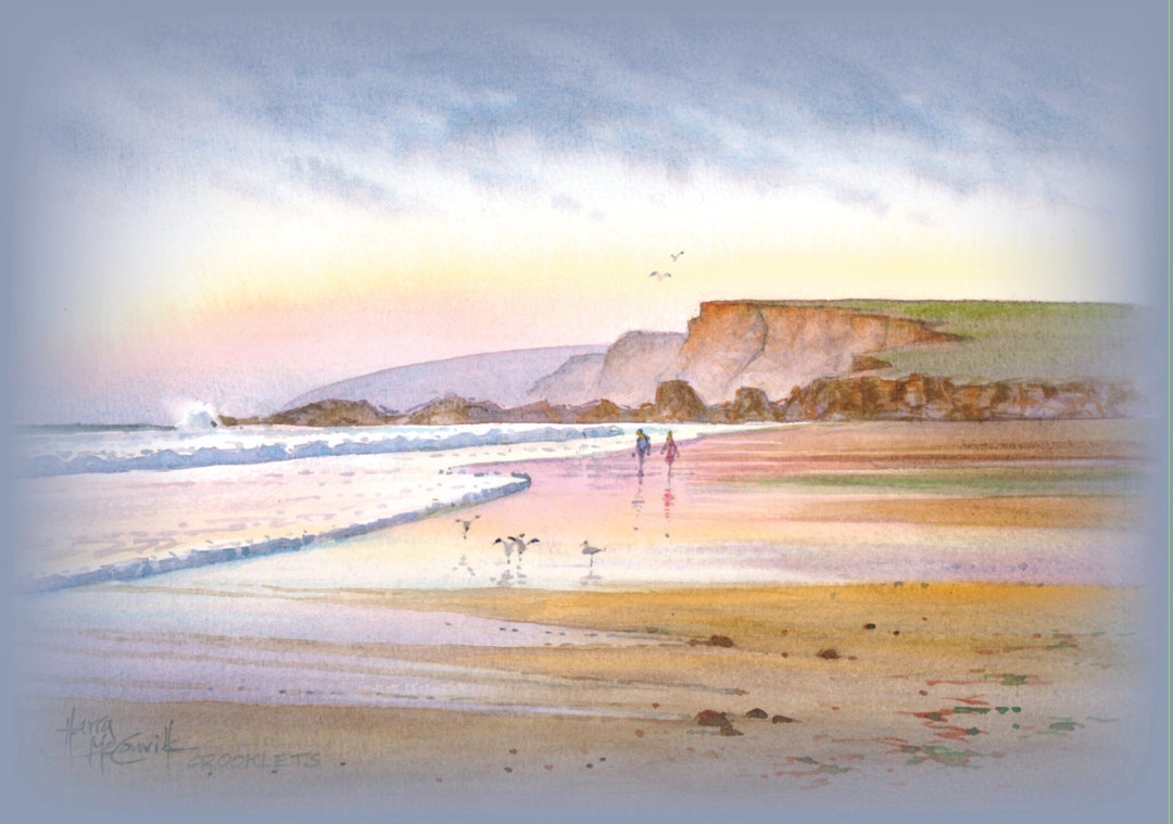 Maer High Cliff and Crooklets Beach, Bude Gift Card (blank) - Etsy