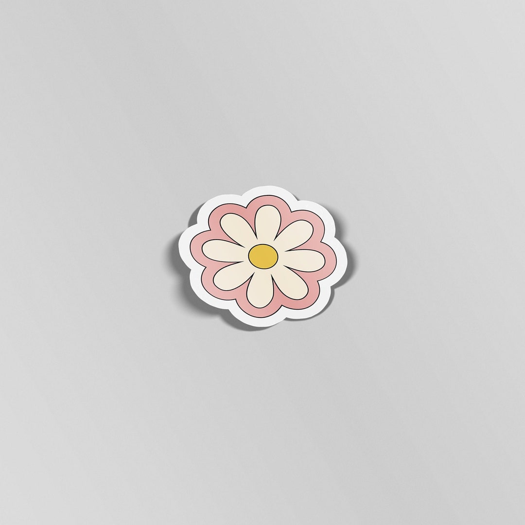 Mini Flower Sticker Pack, Retro Flower Stickers, Daisy Flowers, Boho ...