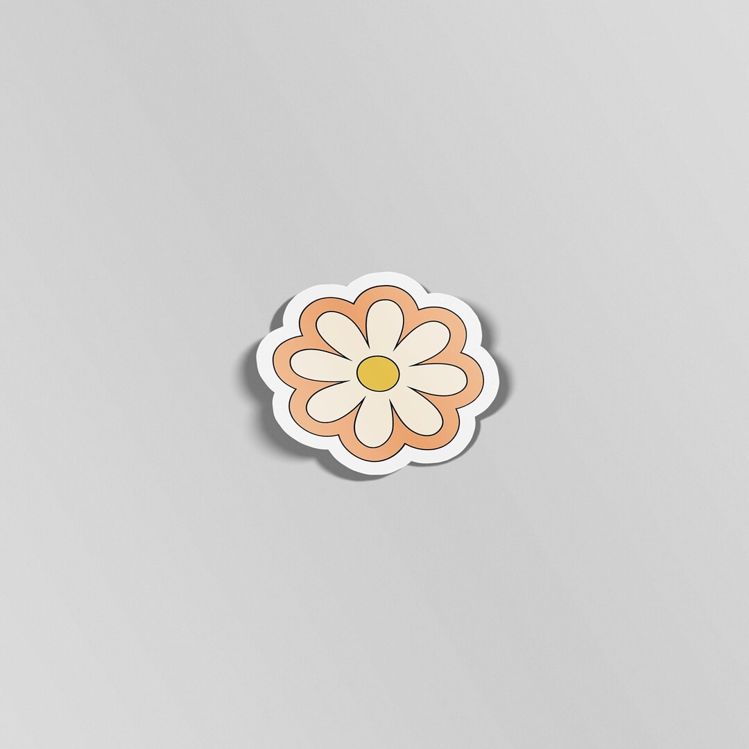 Mini Flower Sticker Pack, Retro Flower Stickers, Daisy Flowers, Boho ...