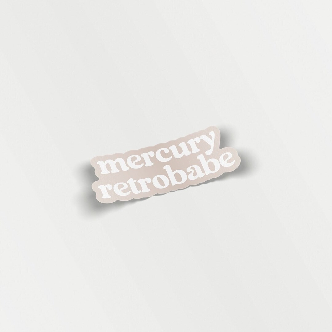 Mercury Retrobabe Laptop Sticker, Horoscope Stickers, Astrology ...