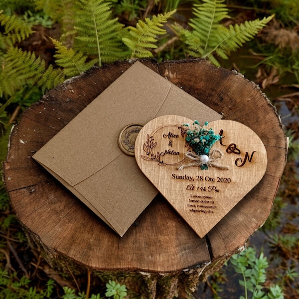 Wooden Invitations - Etsy