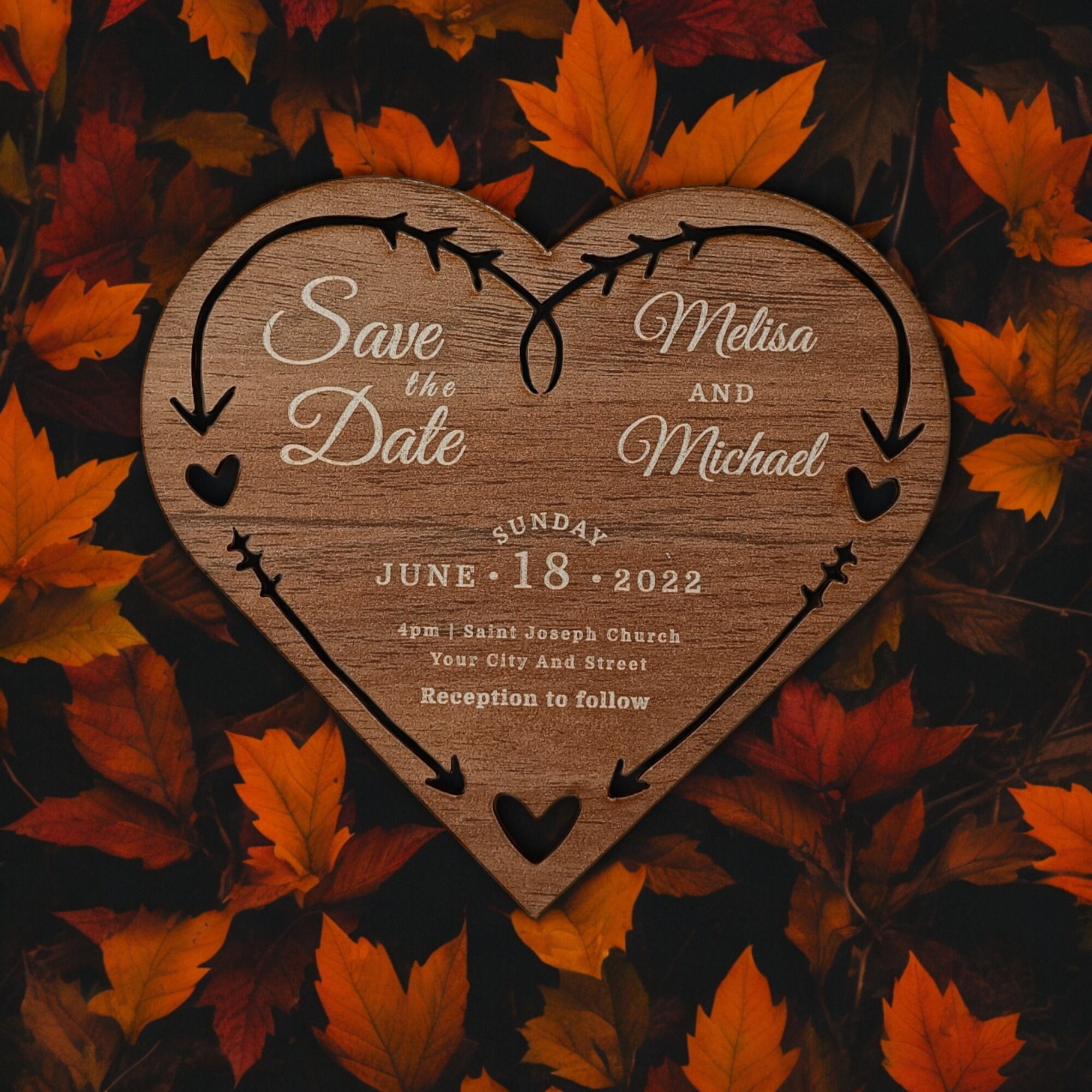 Engraved Invitation, Wood Invitation, Rustic Invitation, Save the Date ...