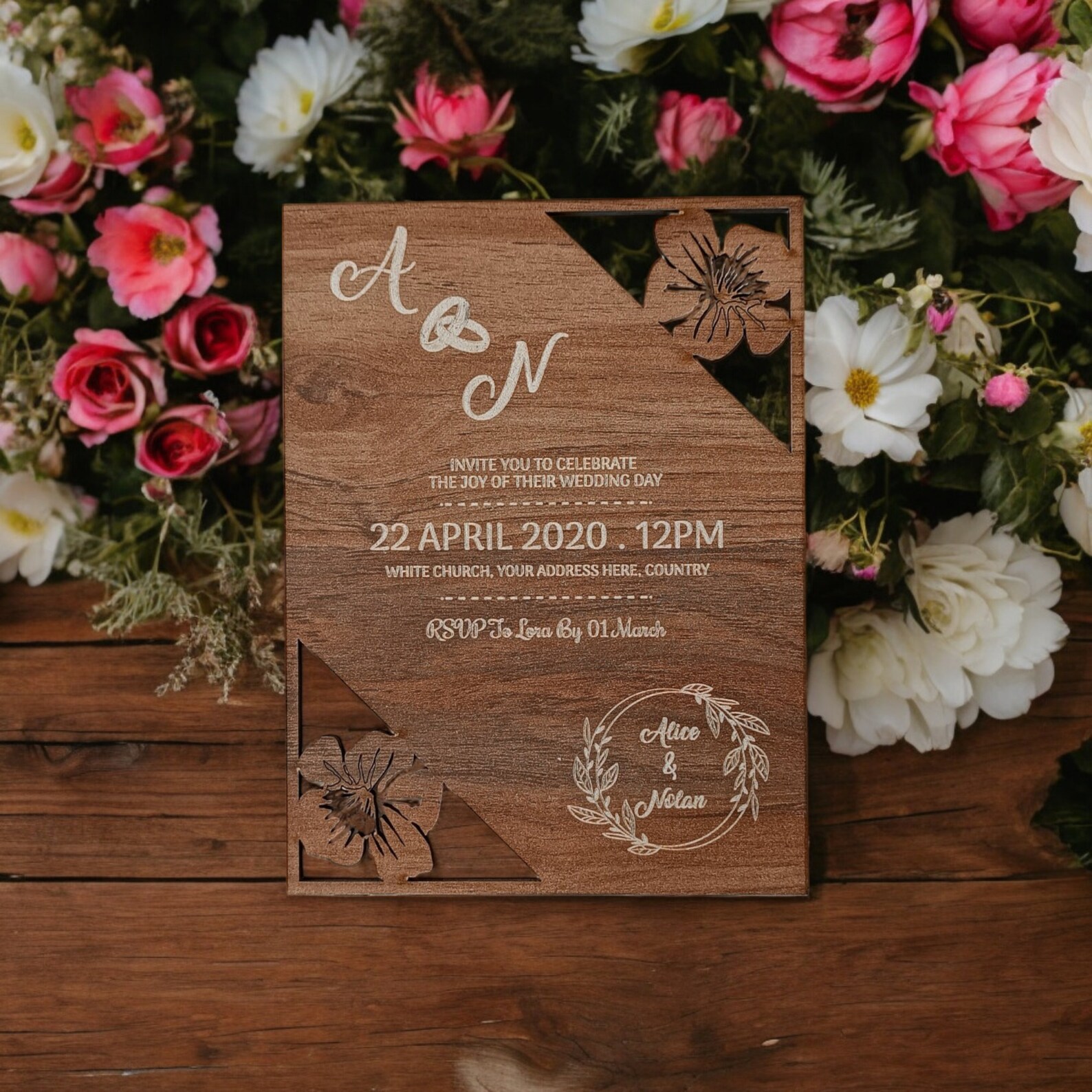 Unique Wooden Save the Date Fancy Invitations, Wedding Inspiration ...