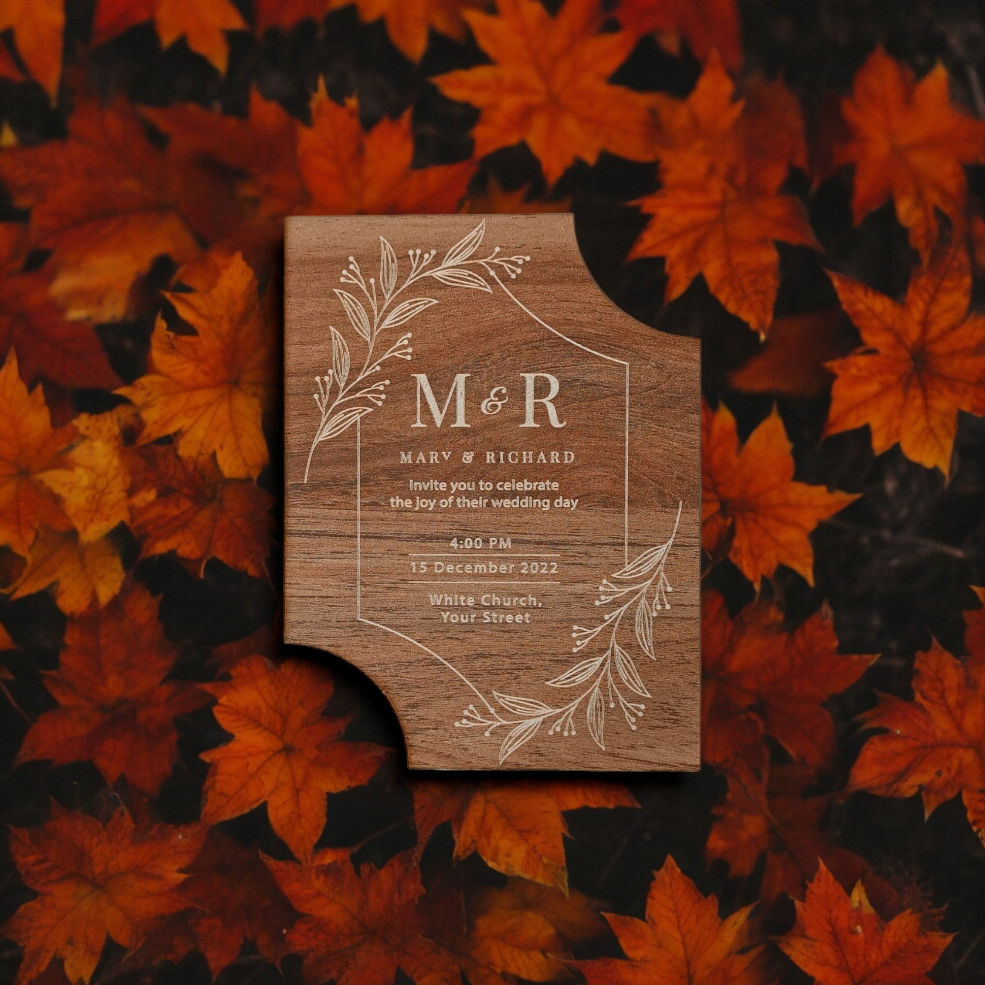 Customizable Floral Wedding Invitation, Countryside Wedding Invites ...