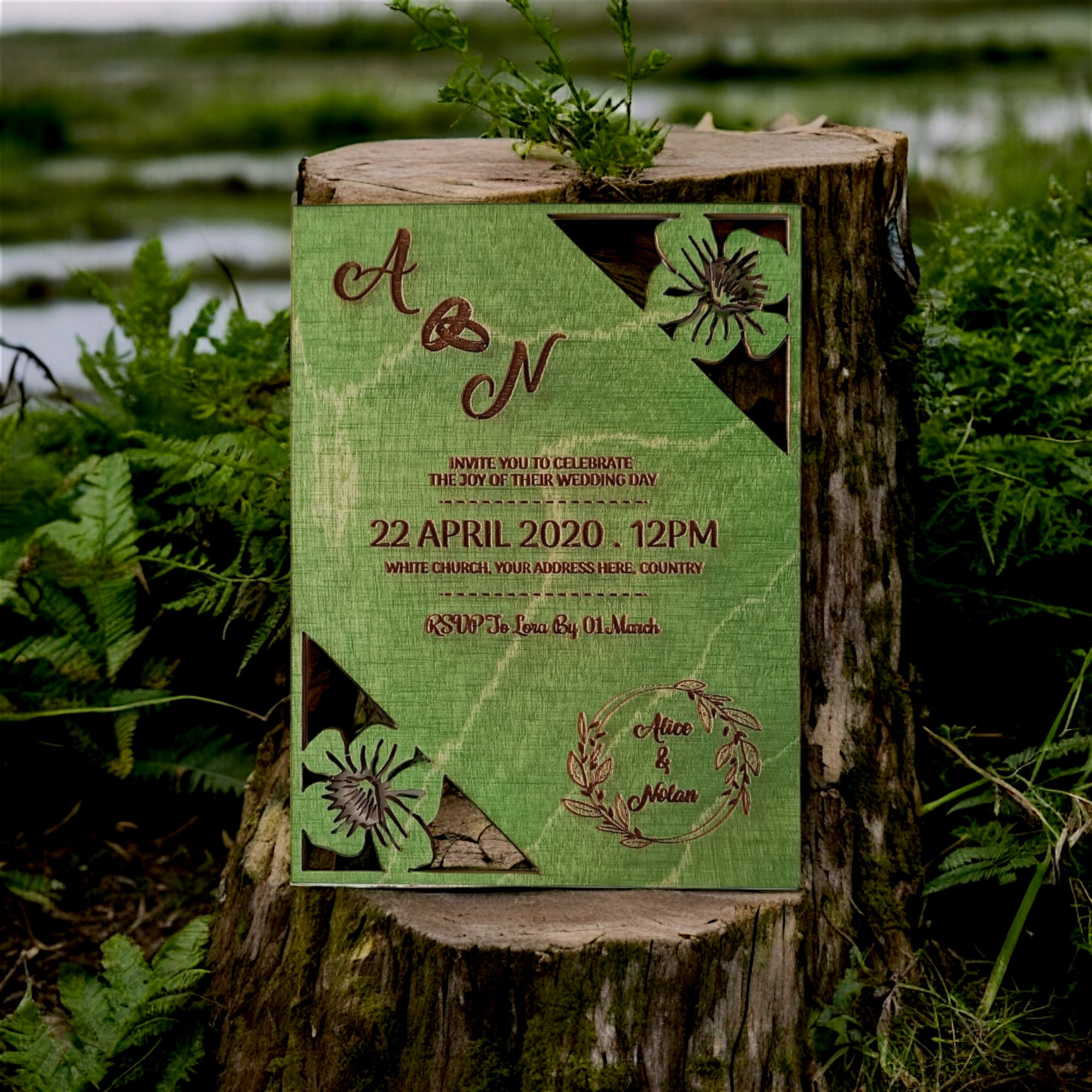 Unique Wooden Save the Date Fancy Invitations, Wedding Inspiration ...