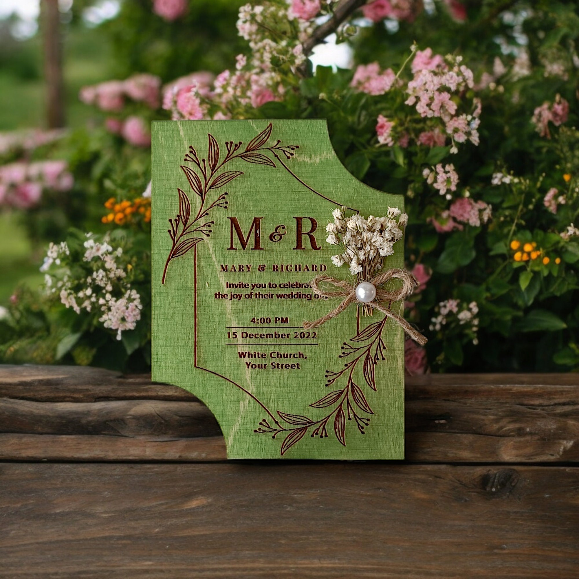 Personalized Invite, Wood Invitation, Country Wedding, Engraved Wedding ...