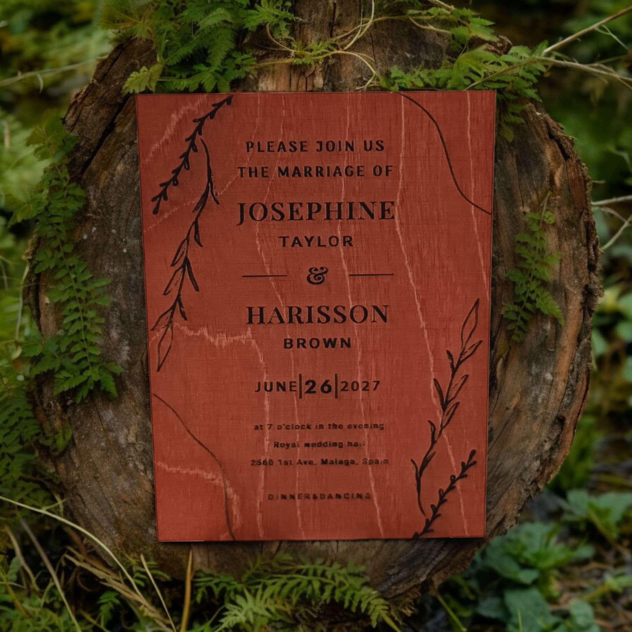 Wooden Invitations, Personalized Invite, Engraved Invitation, Save the ...