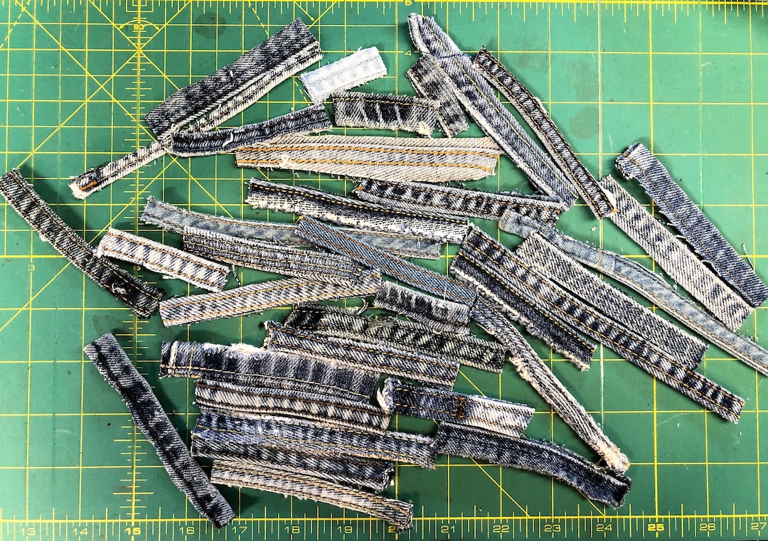 Reclaimed Blue Jean Seam, Jeans Seams, Recycled Jeans Seams, Blue Jeans ...