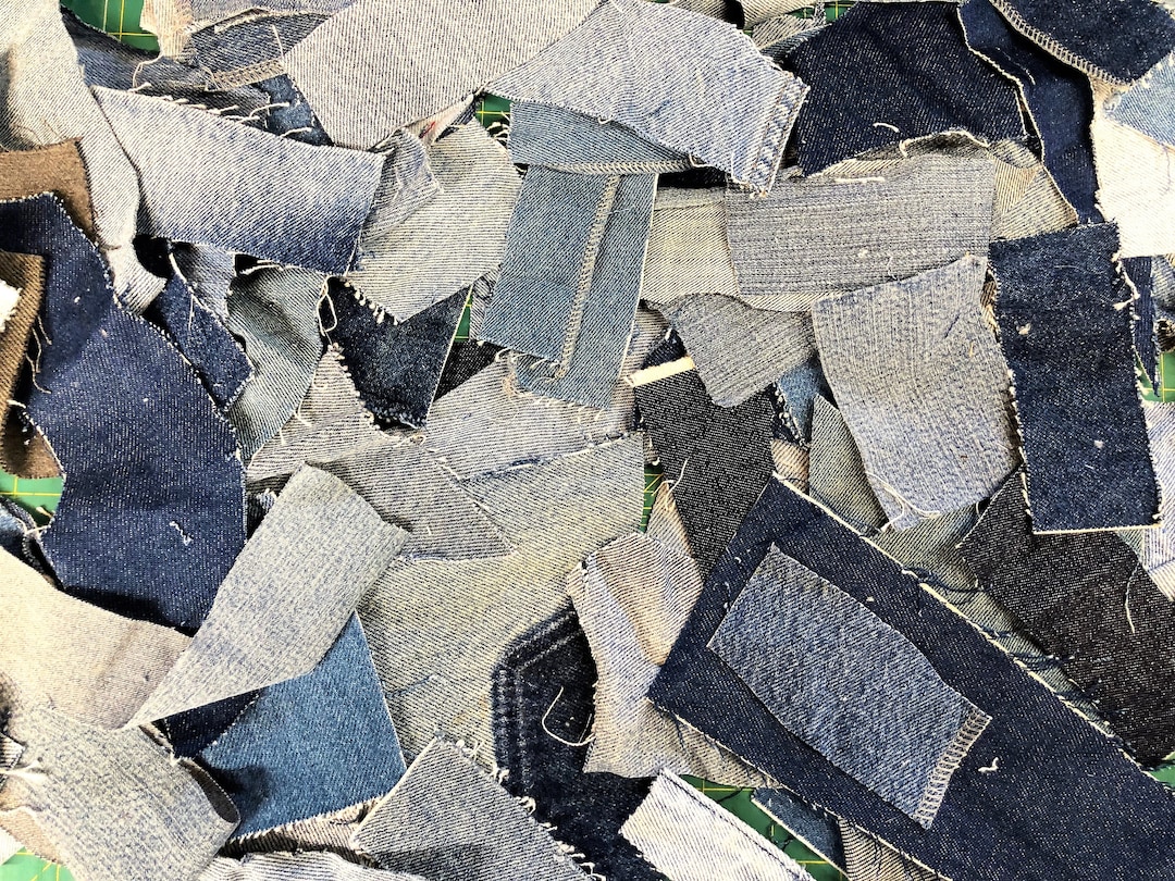 Denim Scraps. Reclaimed Salvaged Denim Clothing Fabric Scraps for ...