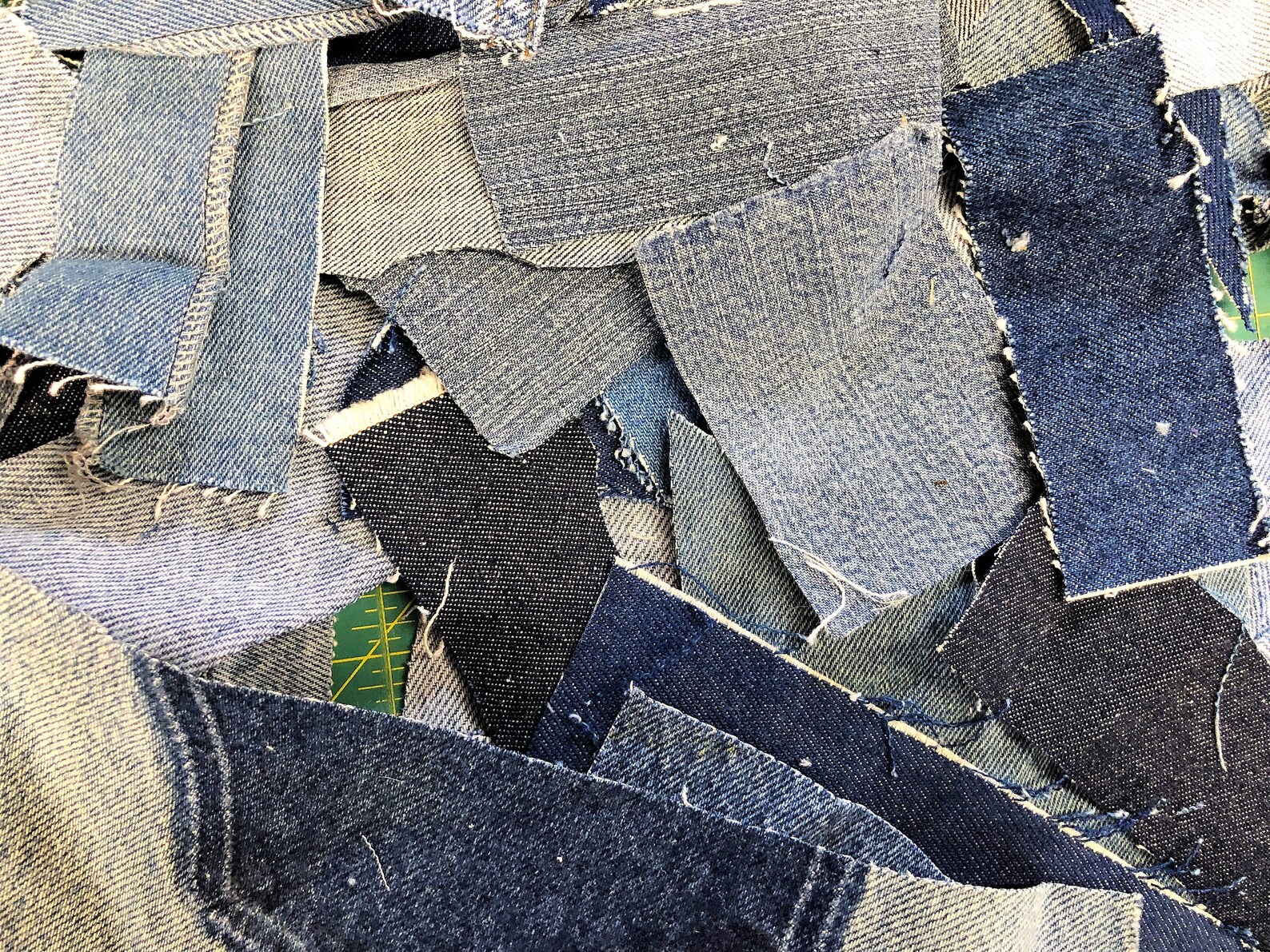 Denim Scraps. Reclaimed Salvaged Denim Clothing Fabric Scraps for ...