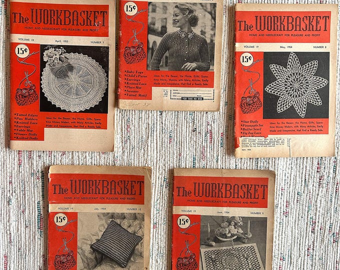 Workbasket Magazines 5 Issue Bundle, Vintage Workbasket Magazines ...