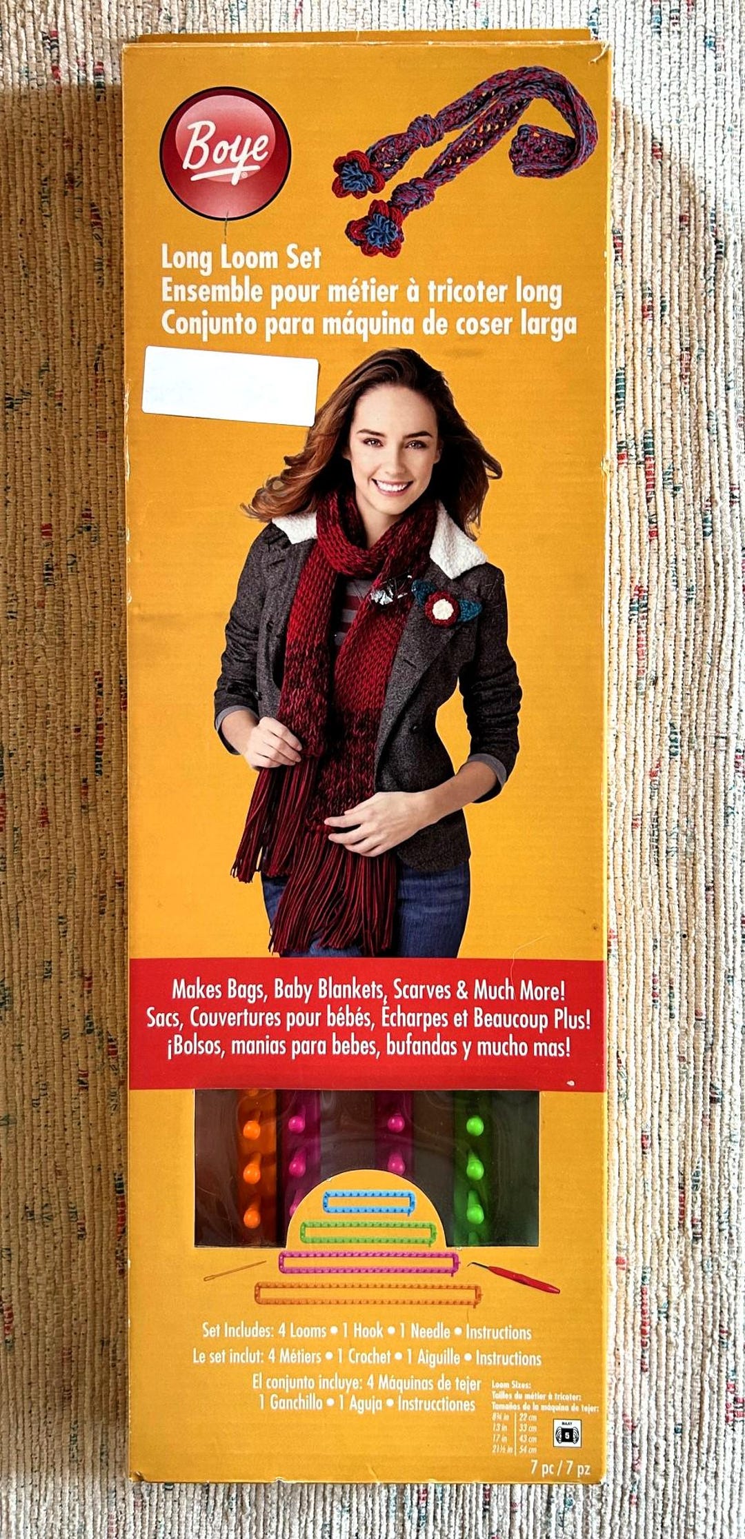 Boye Long Loom Knitting Set of 4 Kit, Long Knitting Looms,loom Knitting ...