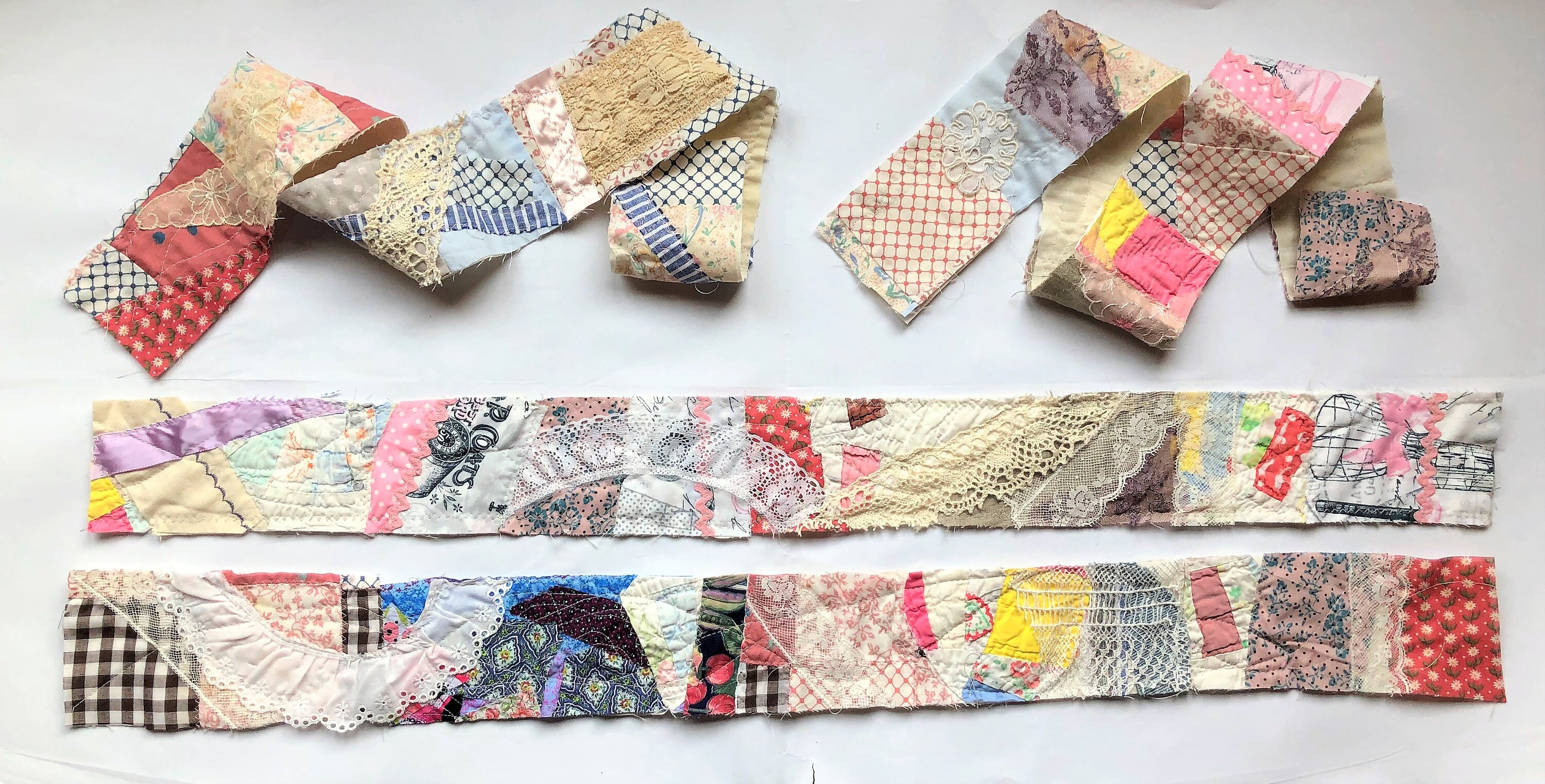 Junk Journal Snippet Roll 32 Inch Roll Textile Art Strip - Etsy