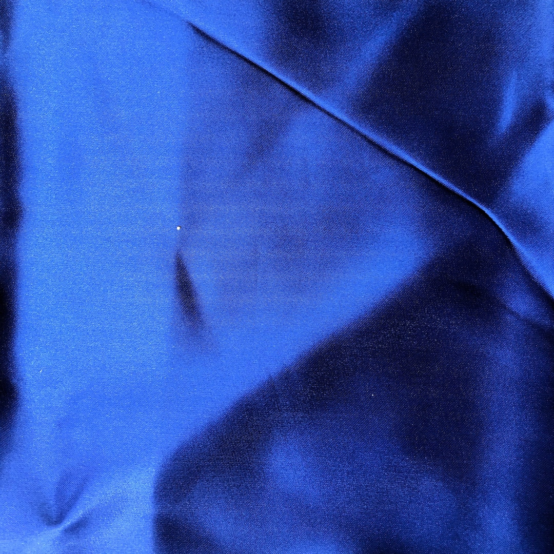 Satin Fabric, Bridal Satin, Medium Weight Satin, Sapphire Blue Satin ...