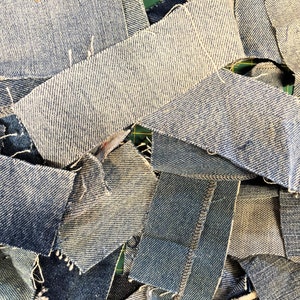 Denim Scraps. Reclaimed Salvaged Denim Clothing Fabric Scraps for ...