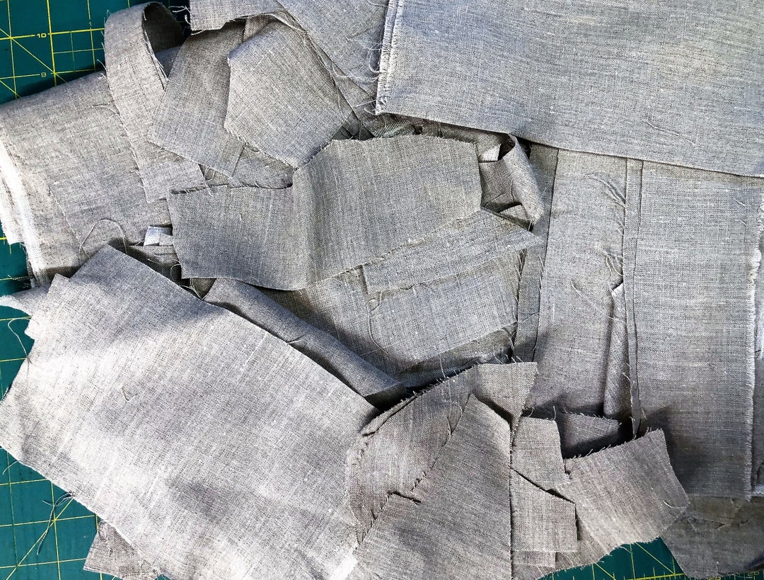 Natural Linen Fabric Scraps: Craft & Sewing Projects, 8oz Bundle - Etsy