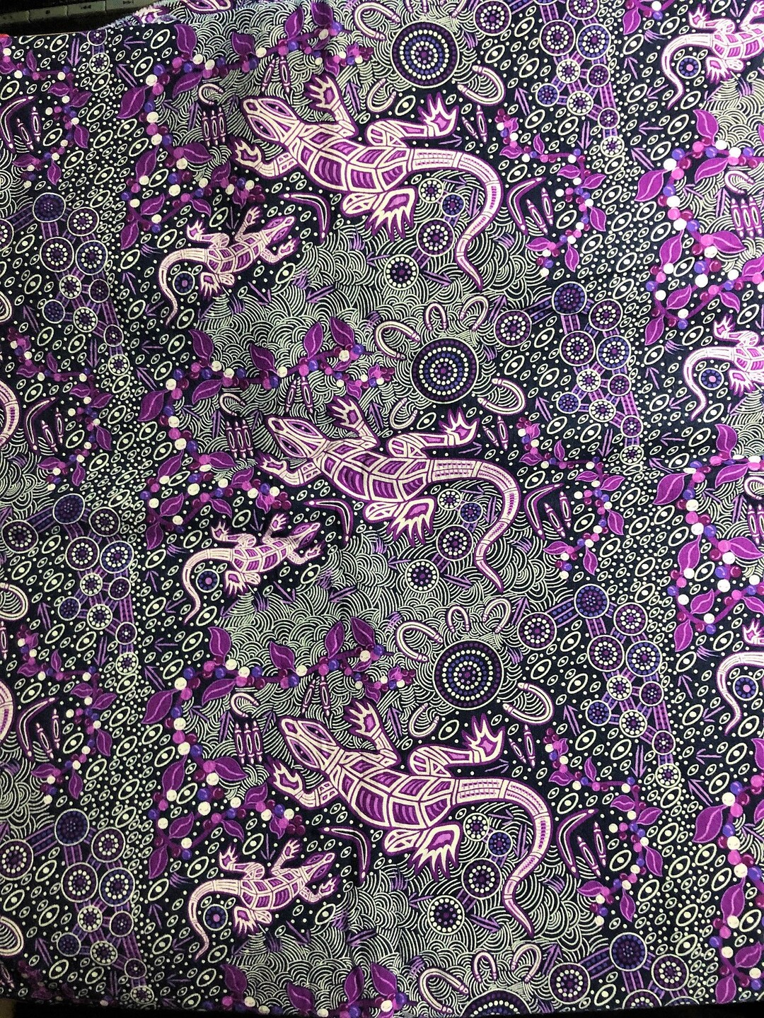 Gecko Print Cotton Quilting Fabric: Southwest Indigenous Design - Etsy