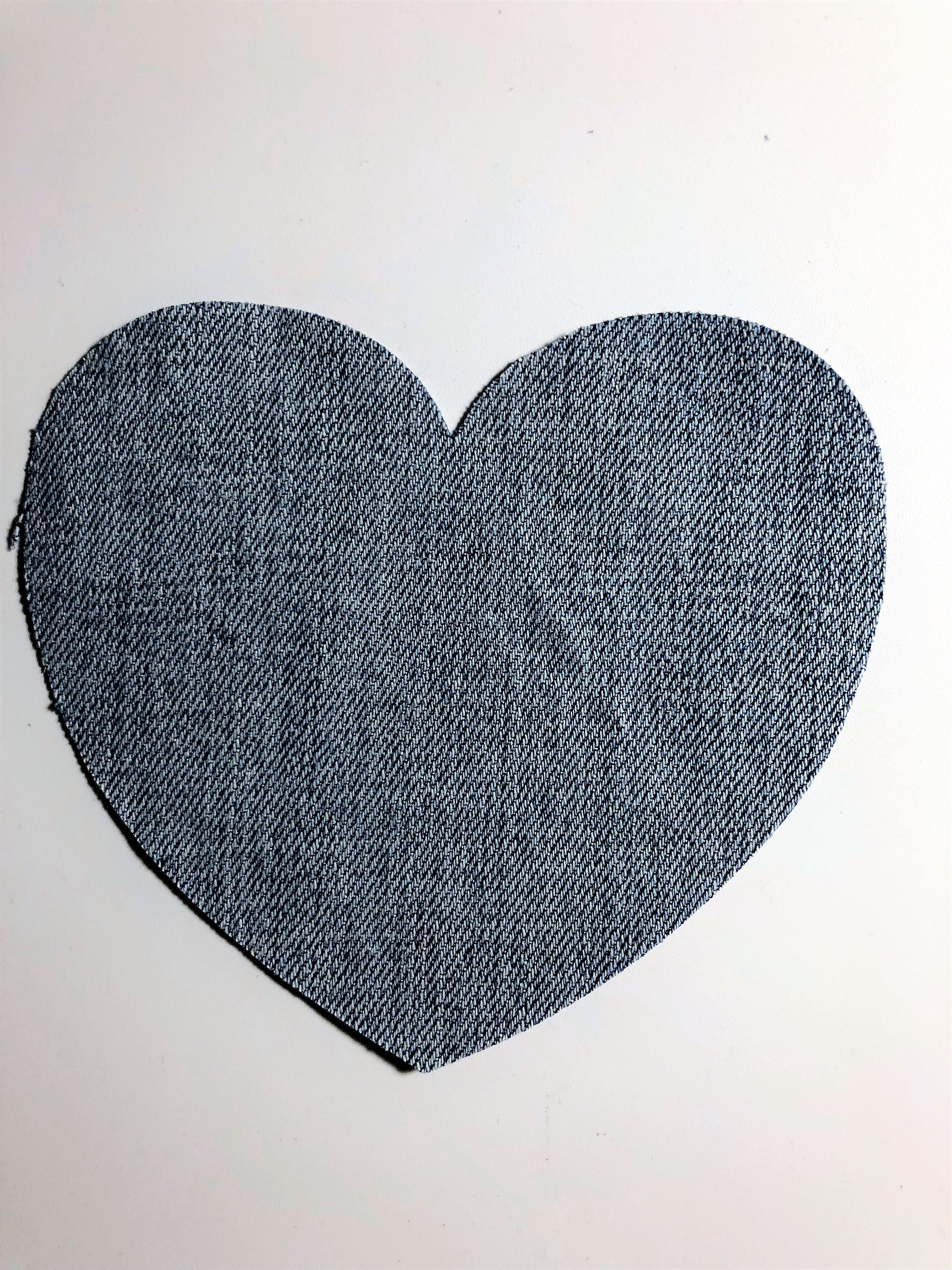 Heart Cutouts, Fabric Hearts, Blue Denim Hearts, Applique Hearts ...
