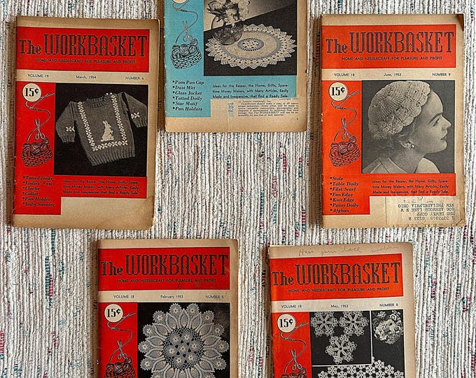 Workbasket Magazines 5 Issue Bundle, Vintage Workbasket Magazines ...