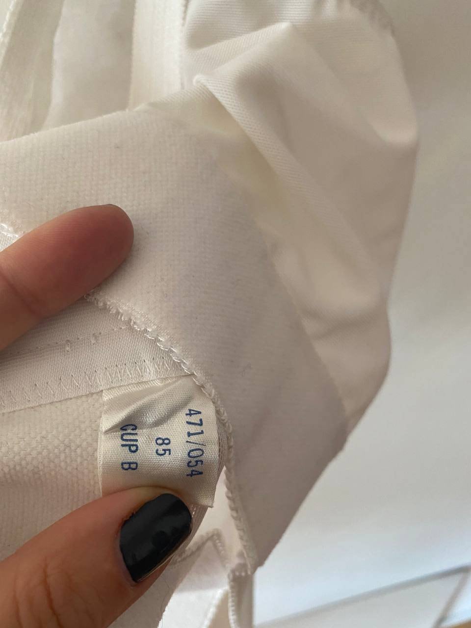 80's Vintage White Longline Bra Full Coverage Embroidered Flowers EU ...