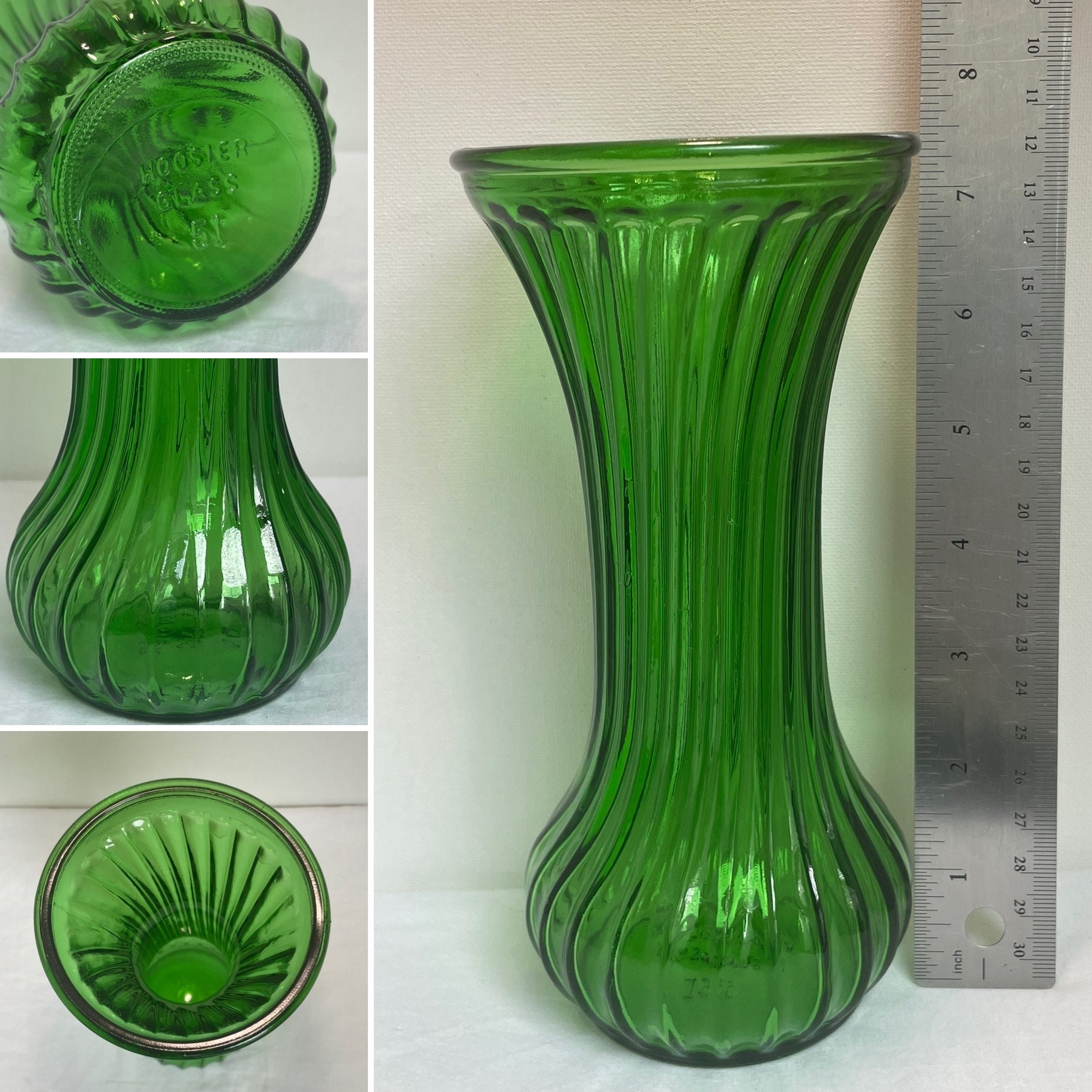 Vintage-style Green-glass Flower Vases Bud Propagation Bottle Bundle - Etsy
