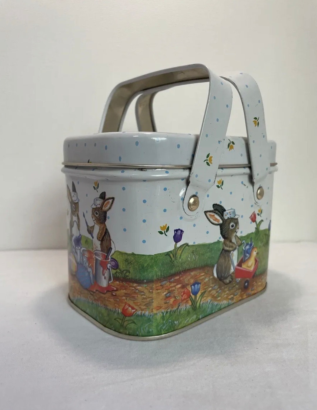 Bunny Field Tin With Handle by the Tin Box Company of America - Etsy
