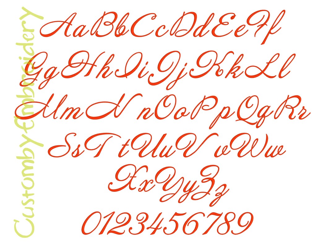 Gorgeous Font Embroidery Designs PES and BX Format A-Z A-z 0-9 Two ...