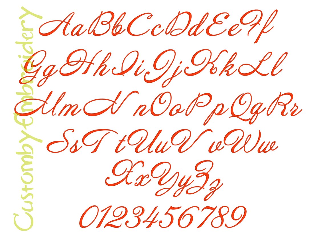 Gorgeous Font Embroidery Designs PES and BX Format A-Z A-z 0-9 Two ...