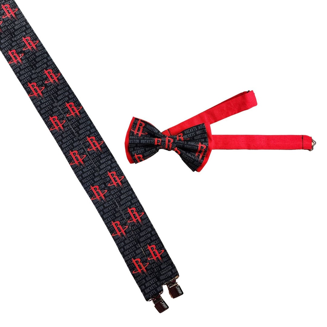 Suspenders Made With Licensed Houston Rockets Fabric Bow Tie - Etsy