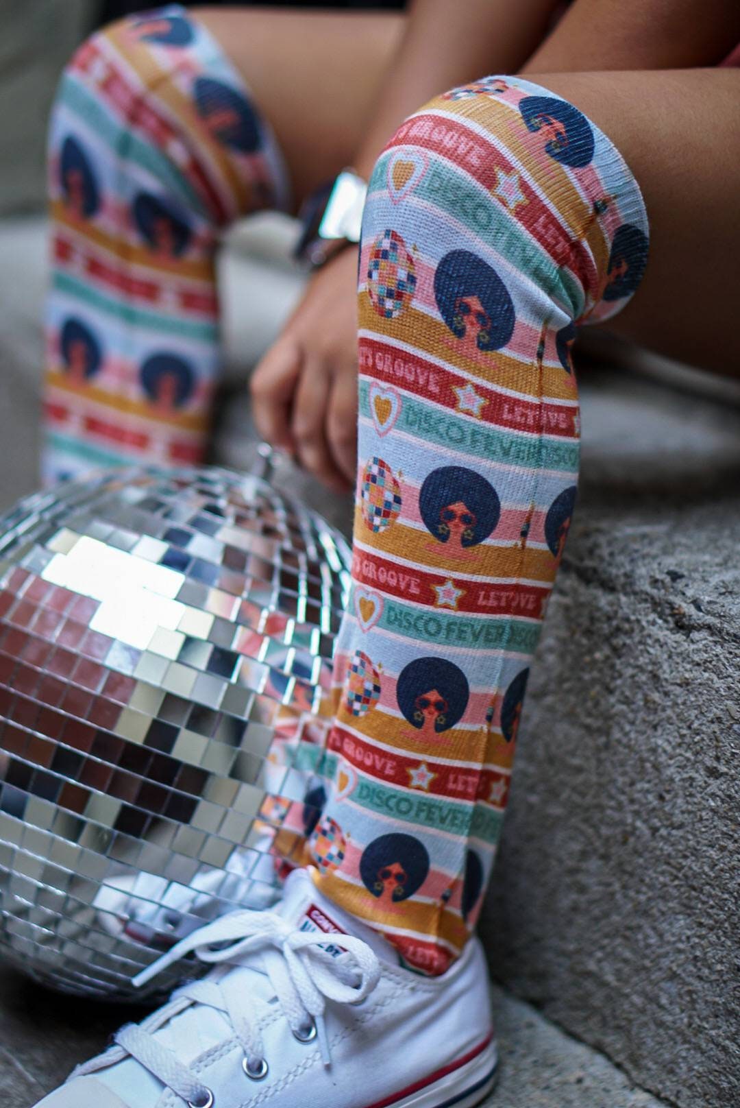 Disco Fever Socks, 70s Fashion for All Ages, Sublimation, Gender ...