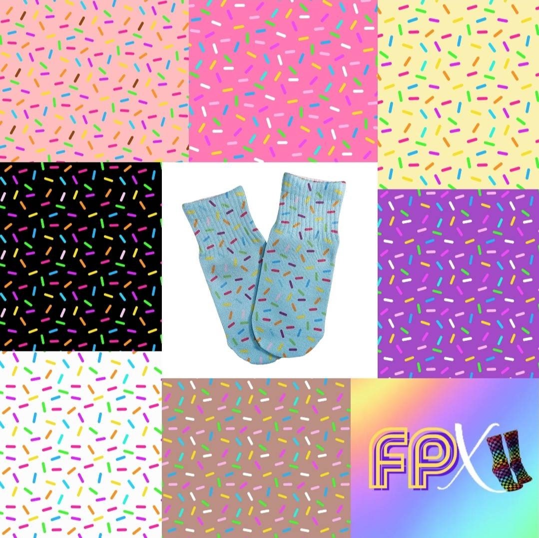 Sprinkles Socks, 80s Fashion for All Ages, Sublimation, Gender Neutral ...